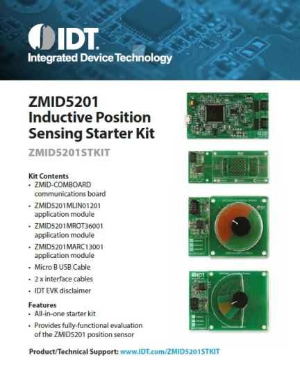 ZMID5201STKIT - ZMID5201 Inductive Position Sensing Starter Kit | Renesas ZMID5201STKIT - ZMID5201 Inductive Position Sensing Starter Kit | Renesas